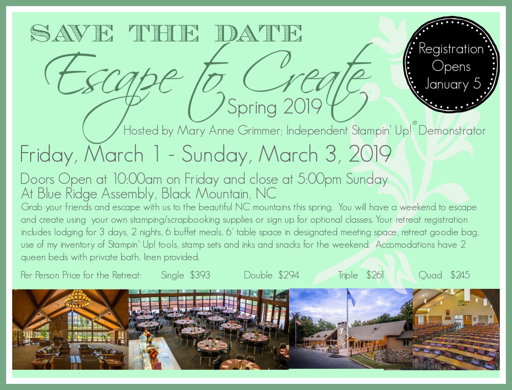 Escape to Create: Spring Retreat 2019 - MAStampStudio.net